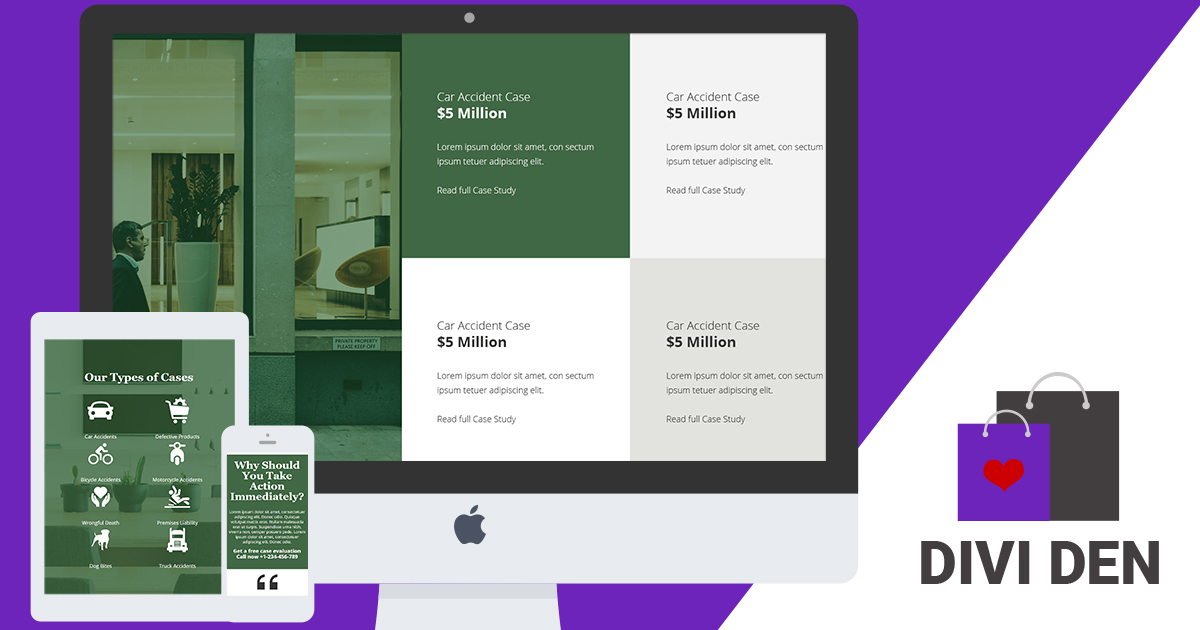 An Awesome Injury Law Firm Homepage Free Divi Layouts
