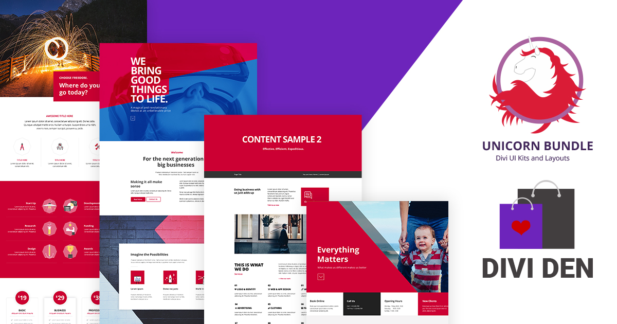 Unicorn Bundle 2.0 - Divi UI Kits, Page Layouts & Assistant Plugin