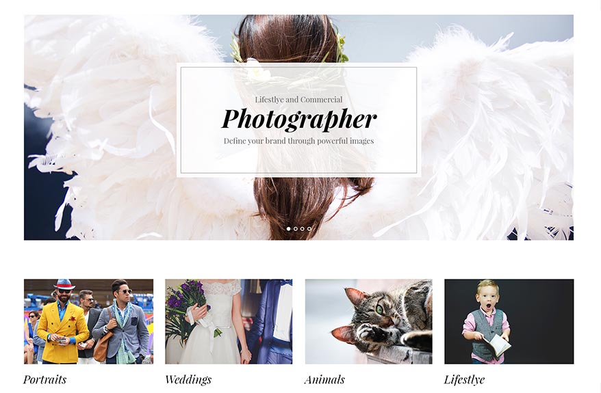 A Photographer Freebie - An image heavy Free Divi Layout for a Photographer