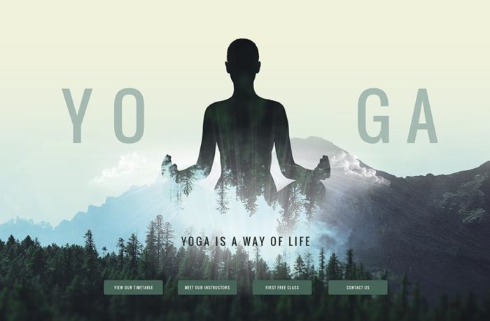 Free Divi Layout for a Yoga Studio - Mobile & Tablet Friendly Micro-site