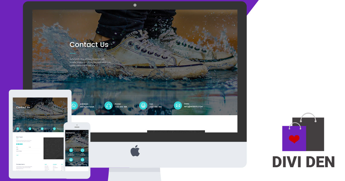 Try Divi Den on Demand for free and Get a Divi Contact Layout Freebie ...