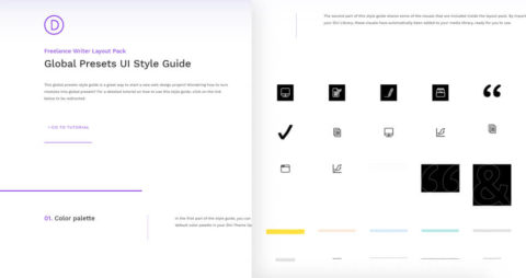 Global Presets for the Divi Freelance Writer Layout Pack