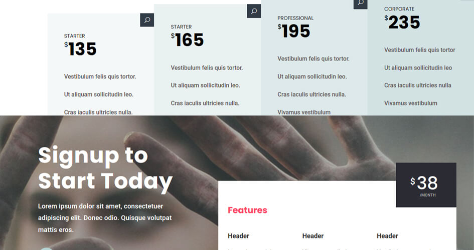 Divi Pricing Page Layouts
