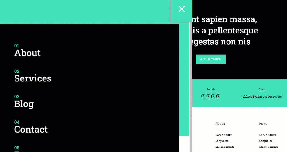 Free Divi Header Footer Templates For The Data Science Layout Pack