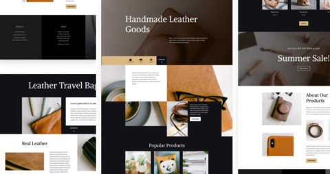 Leather Goods Free Divi Layout Pack