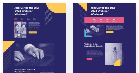 Webinar free Divi Layout Pack