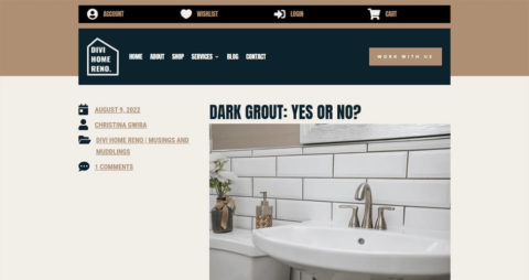 Free Divi Blog Post Template for Home Remodeling Layout Pack