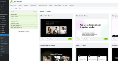 #1 Divi Layout Library made by Divi Den Pro